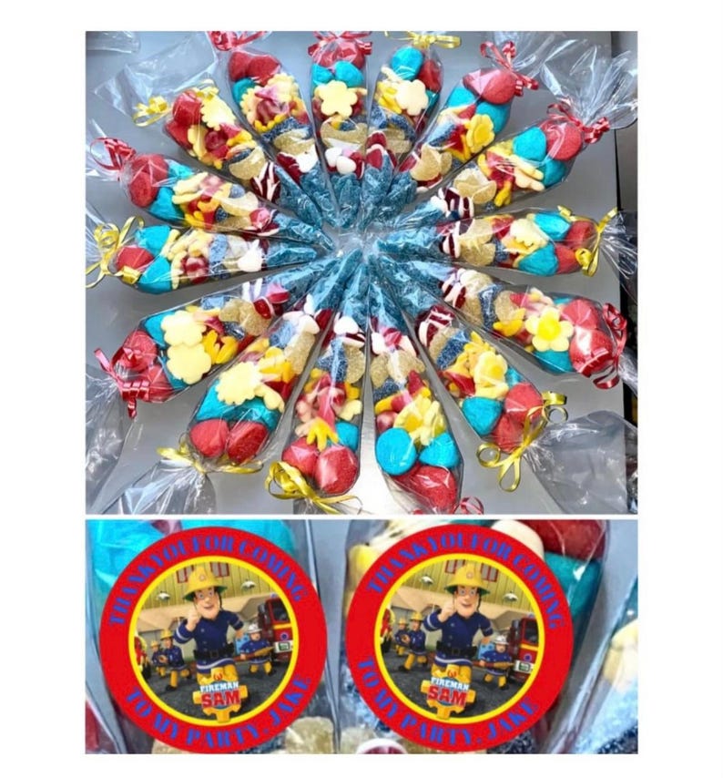 Large Pre-filled Fireman Sam Engine Truck Personalised Party Sweet ...