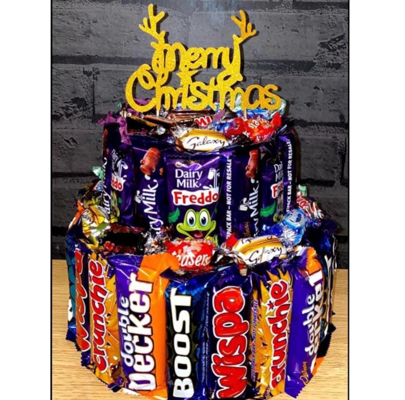 2 Tier Chocolate Cadburys Celebration Boost Wispa Bouquet Gift ...