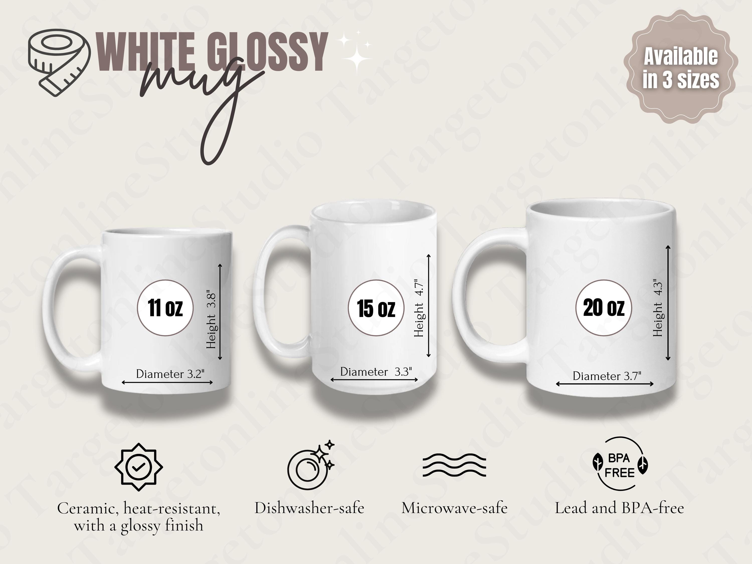Printful White Glossy Mug Size Chart (digital PNG File) - Etsy