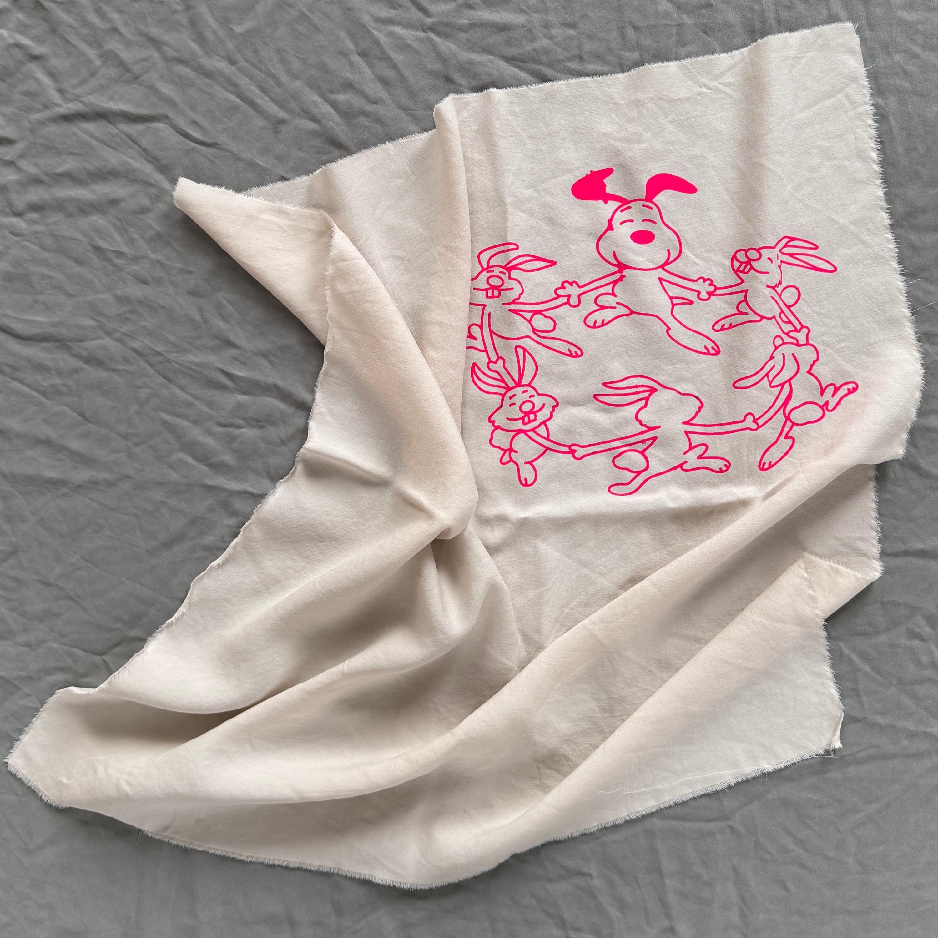 Snoopy & Their Bunnies Handkerchief - Etsy