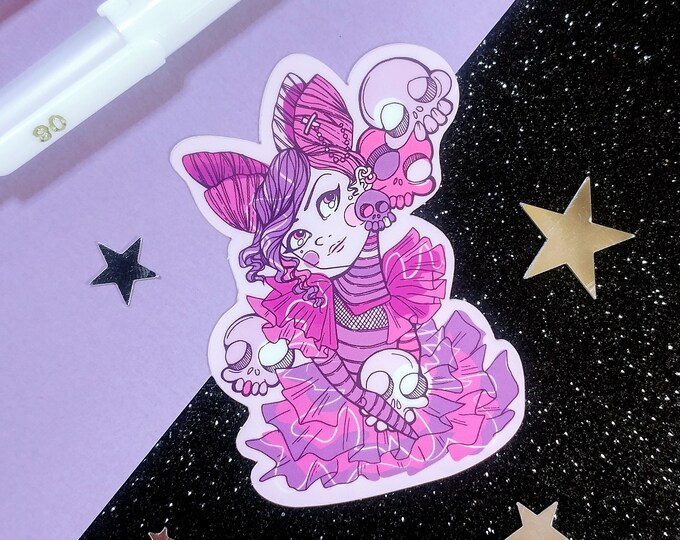 Pastel Goth Spooky Girl Sticker - Etsy