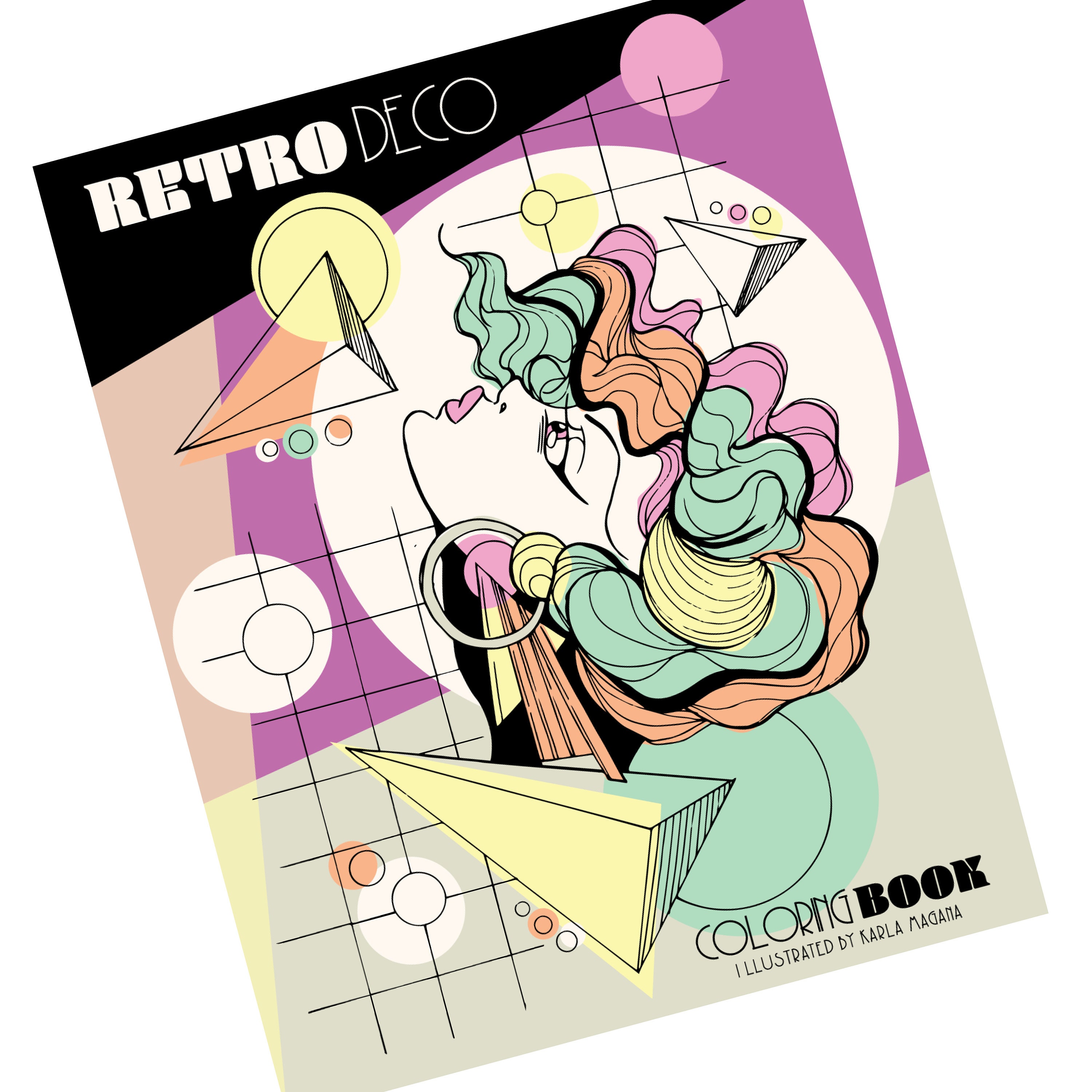 Retro Deco PDF Downloadable Coloring Book - Etsy