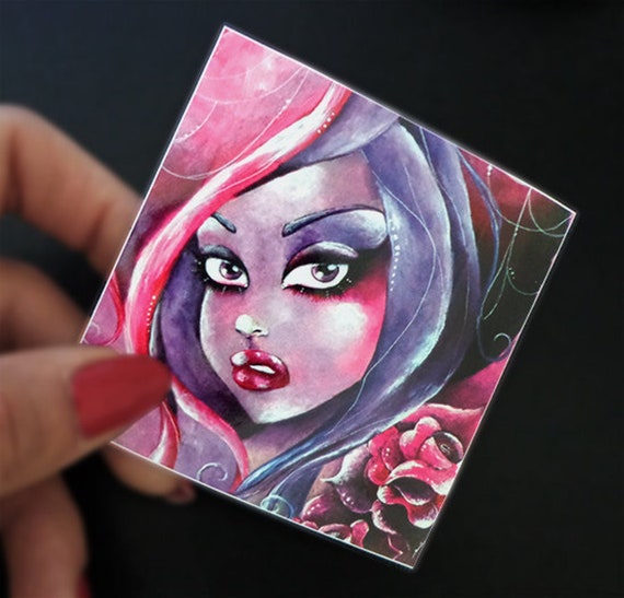 Red Violet Roses art sticker | Etsy