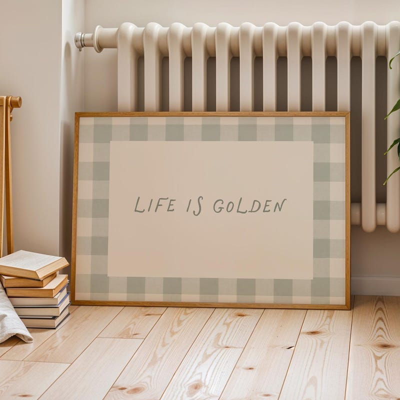 Gingham Dog Wall Art - Etsy