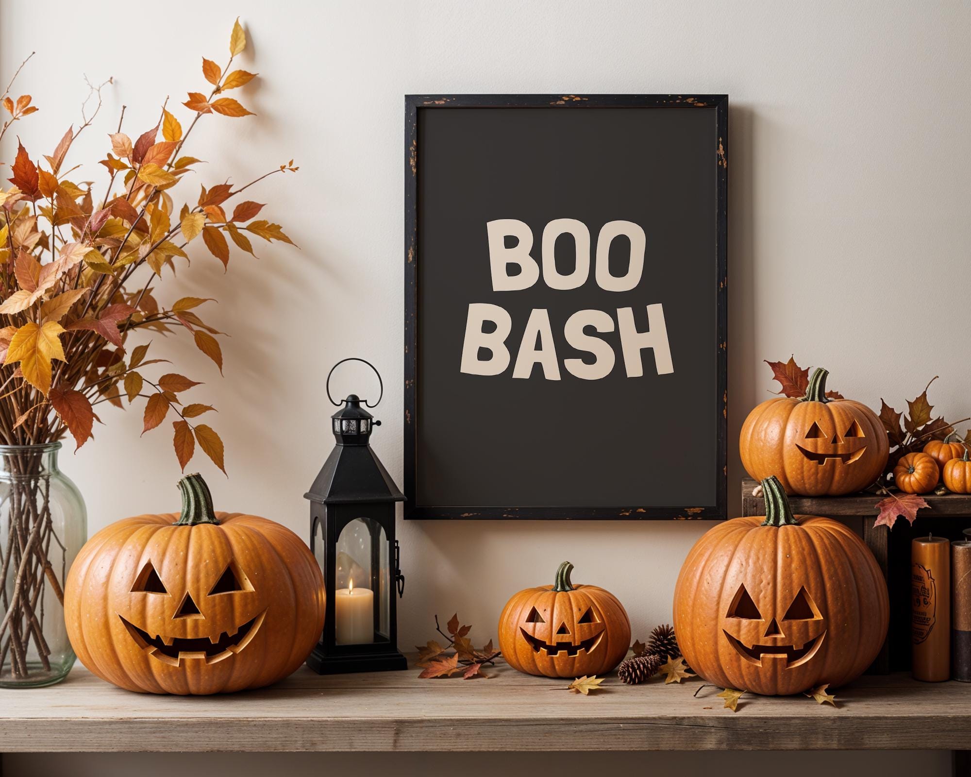 Boo Bash Halloween Wall Art Print, Boo Basket Gift, Halloween Party ...