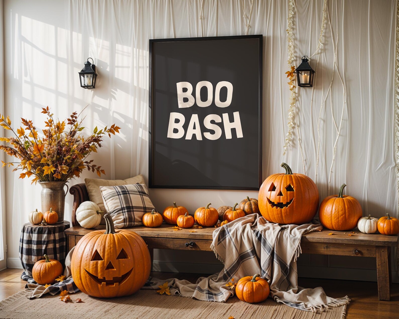 Boo Bash Halloween Wall Art Print, Boo Basket Gift, Halloween Party ...
