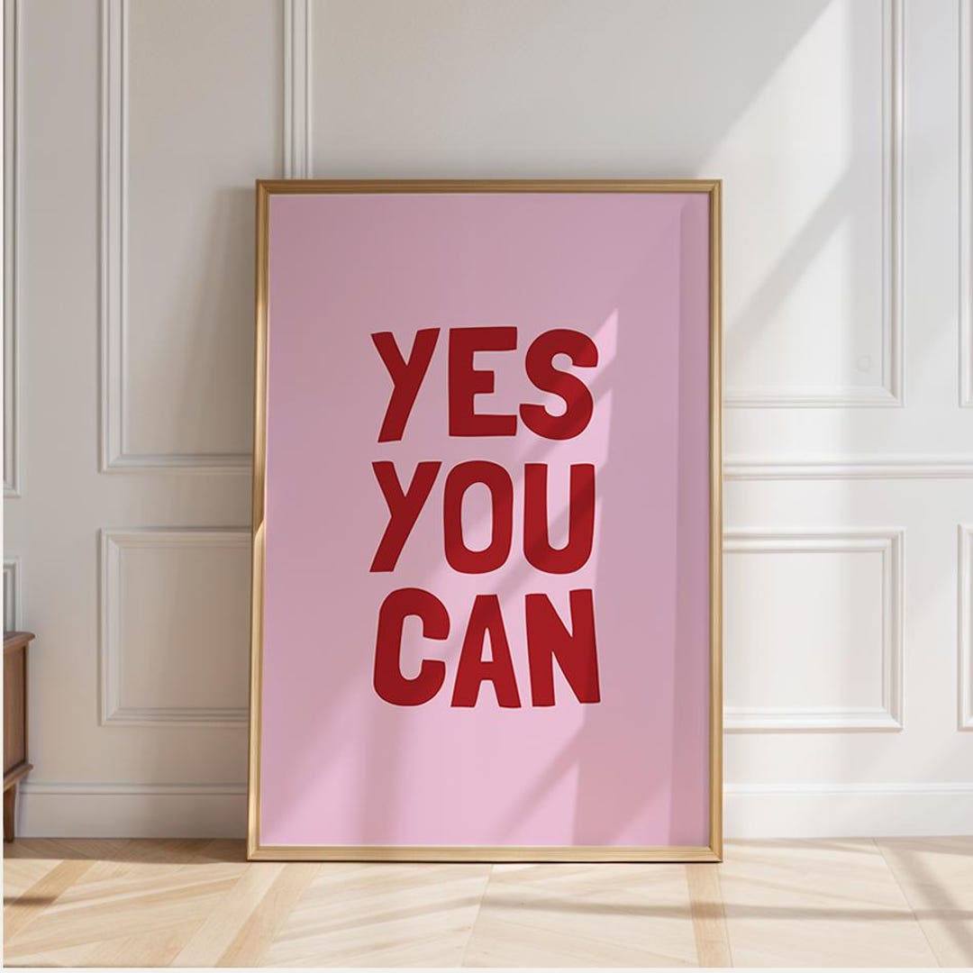 Cubicle Decor, Light Pink Motivational Poster, Women Inspirational Art ...