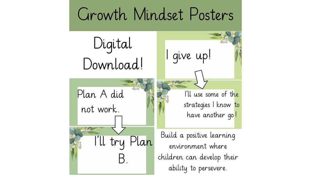 Classroom Growth Mindset Display - Etsy