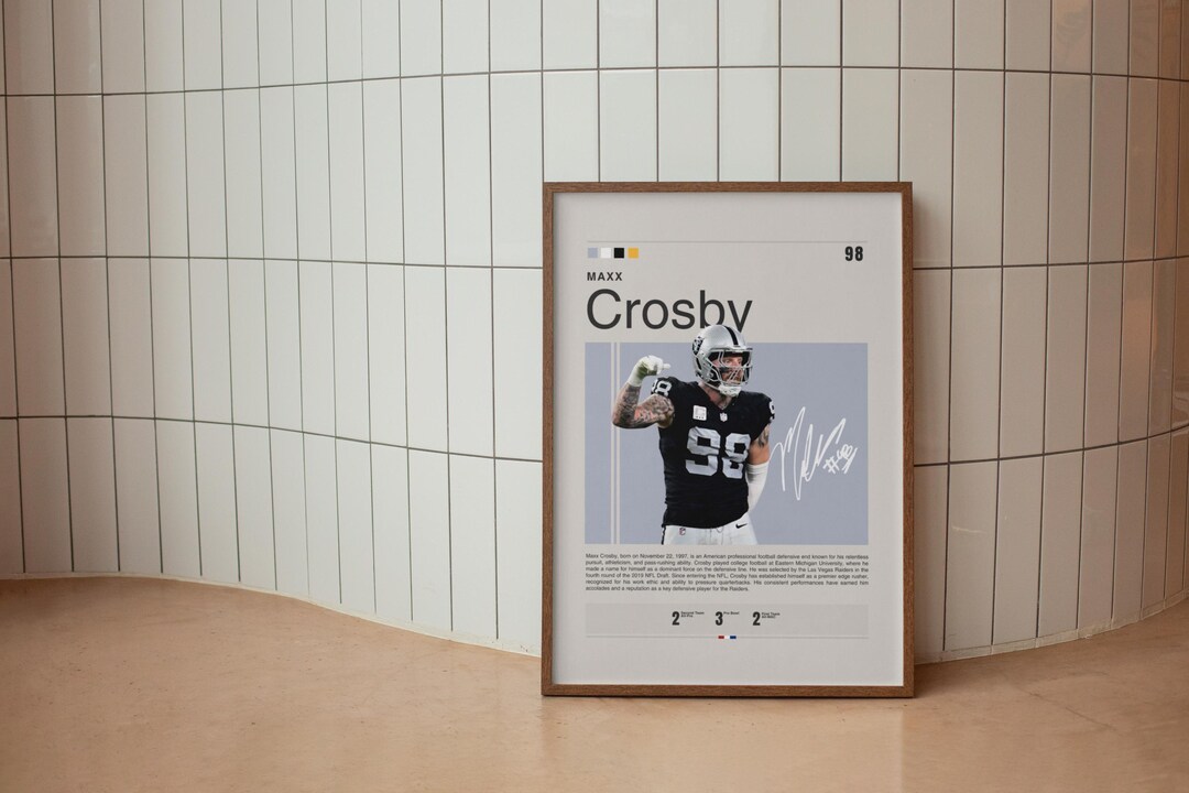 Maxx Crosby Poster Print,las Vegas Raiders,nfl Poster, Sports Poster ...