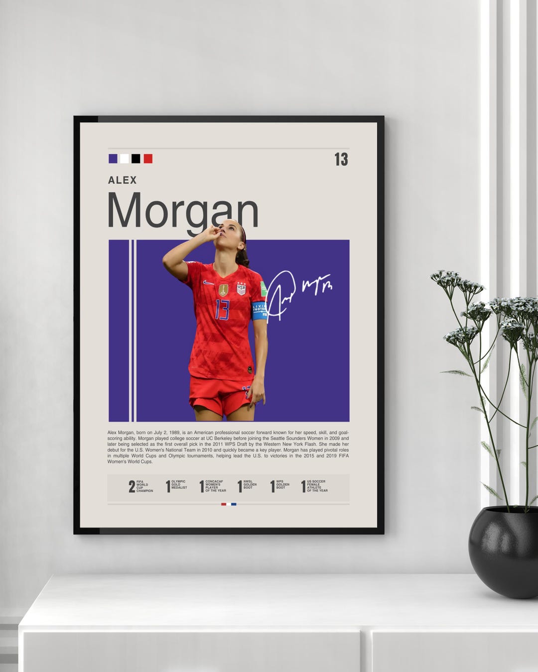Alex Morgan Poster Print,usa Footballer,soccer Gifts ,sports Posters ...