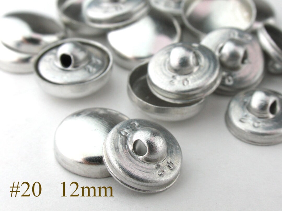 12mm Covered Button Size 20 Aluminum Back Fabric Cover Button to Cover ...