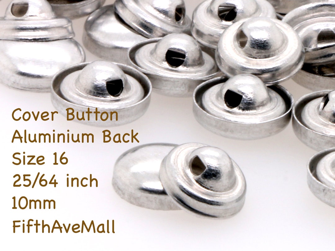 10mm Covered Button Size 16 Aluminum Back Diy Fabric Cover Button to ...