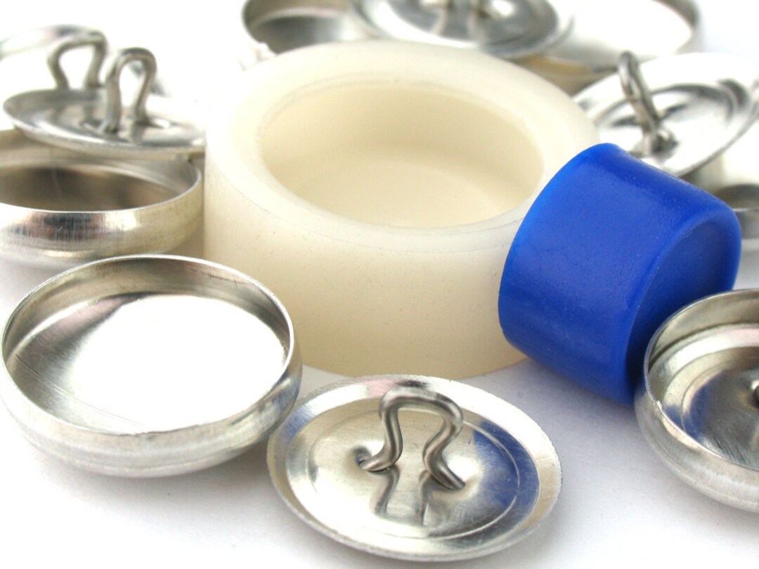 18mm Cover Button Tool Kit, Size 30 Self Cover Button Assembly Tool ...