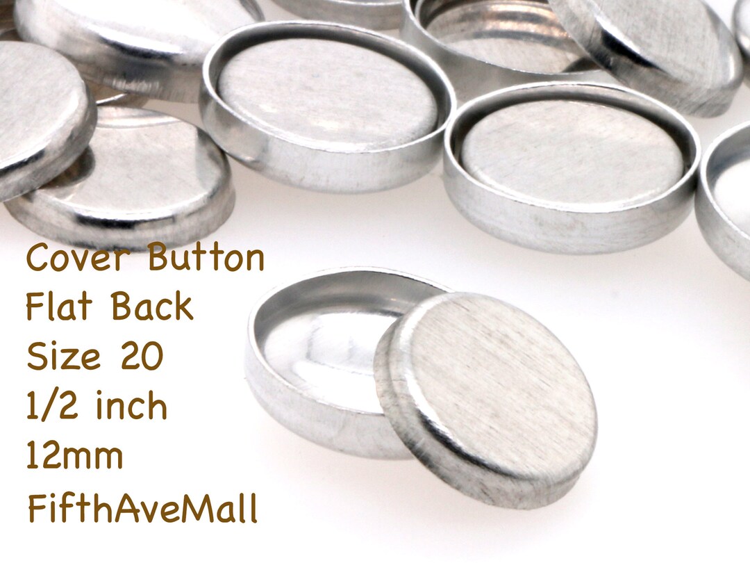 12mm Covered Button Size 20 Diy Flat Back Fabric Cover Button to Cover ...