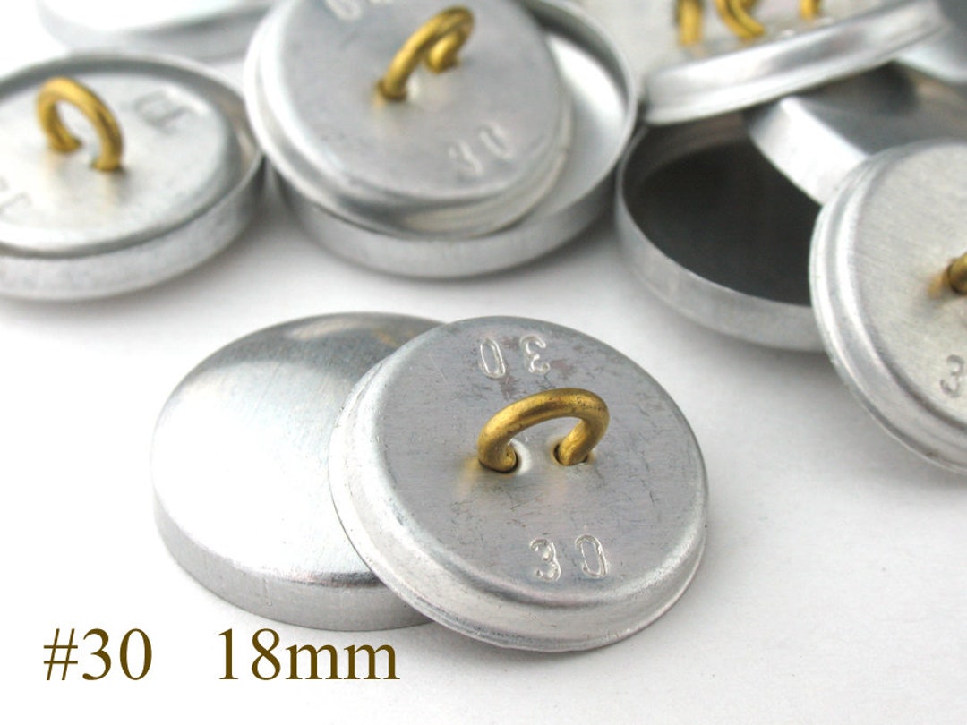 18mm Covered Button Size 30 Wire Loop Back Fabric Cover Button to Cover ...