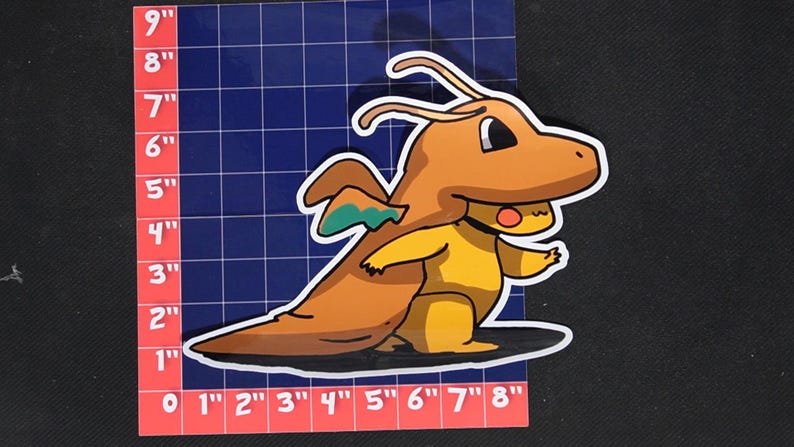 Pikachu in Dragonite Costume Vinyl Pokemon Sticker Standard, or Jumbo ...