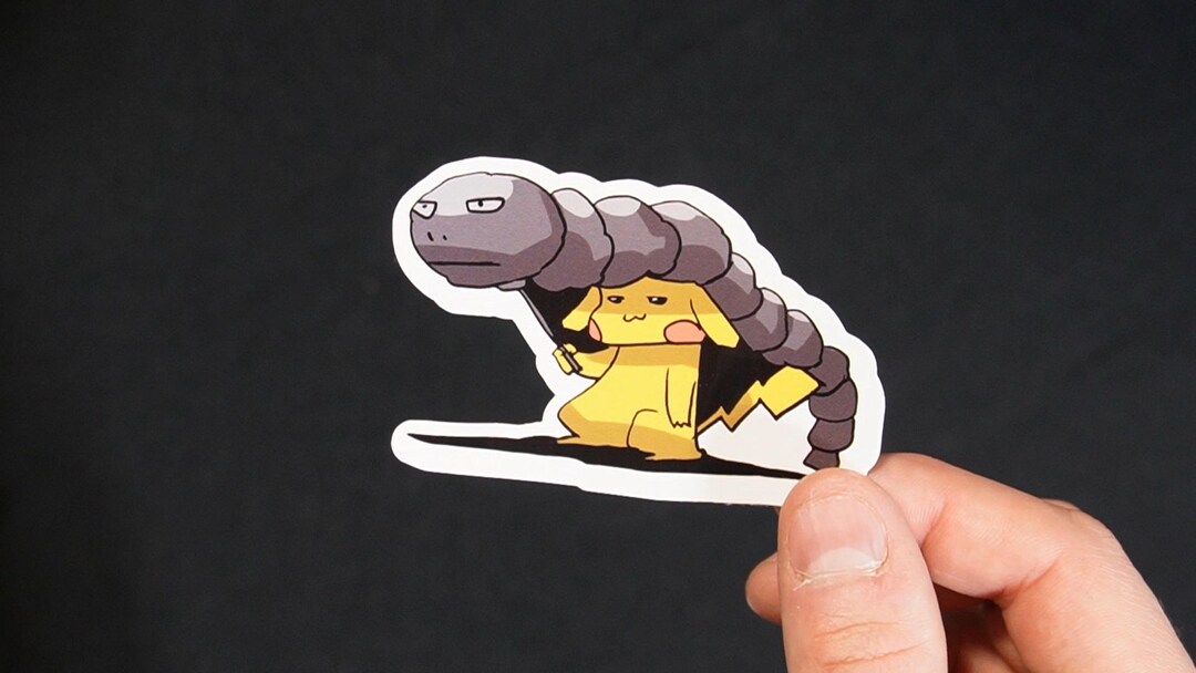 Pikachu in Onix Costume Vinyl Pokemon Sticker Standard, or Jumbo Sizes ...
