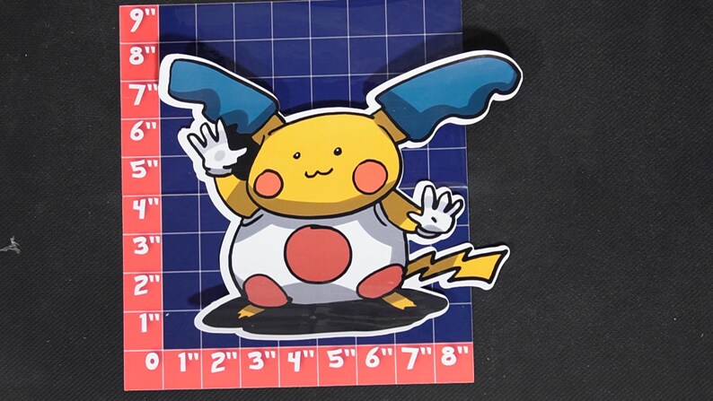 Pikachu in Mr. Mime Costume Vinyl Pokemon Sticker Standard, or Jumbo ...