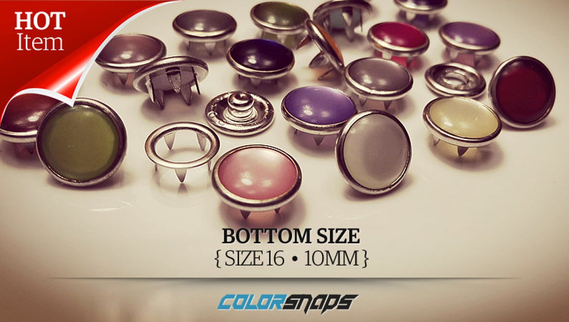 24 COLORS Pearl Snap Button Size 16 Size 18 7/16 | Etsy