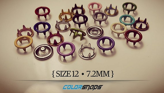 20 COLORS Enamel Ring Snaps Size 12 9/32 5/16 7 Mm | Etsy