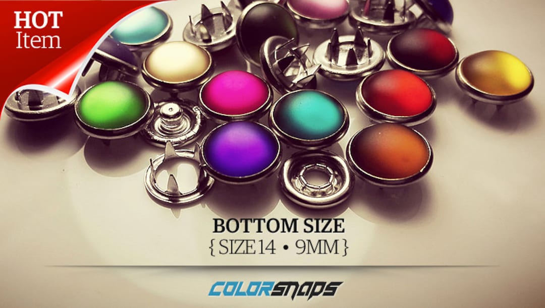 20 COLORS • Pearl Snaps • Size 14 • Size 16 • 3/8 • 13/32 • Snap ...