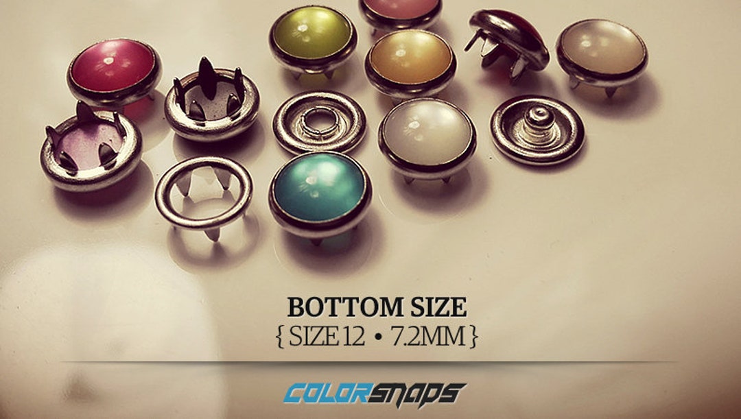20 COLORS • Pearl Snaps • Size 12 • 9/32 • 5/16 • 8 Mm • Snap • Button ...