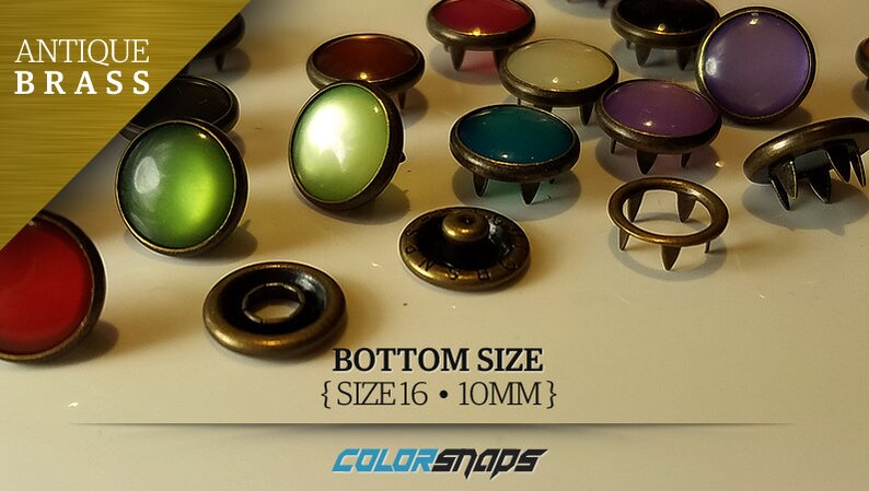 24 COLORS Multi Colored Bottom Pearl Snaps Size 16 | Etsy Canada