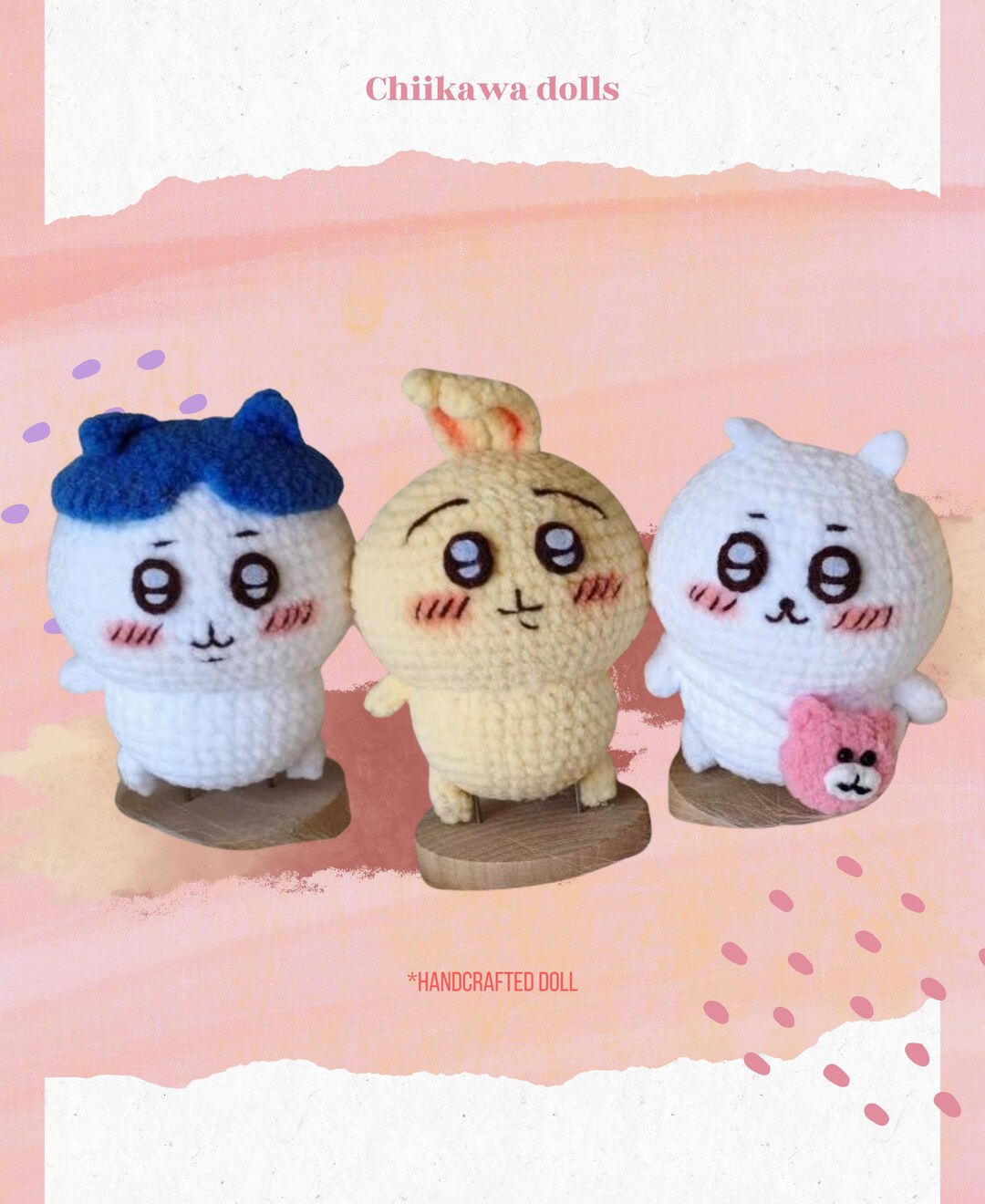 Chiikawa, Crochet Doll, Handcrafted, Collectable Doll, Handmade Doll ...