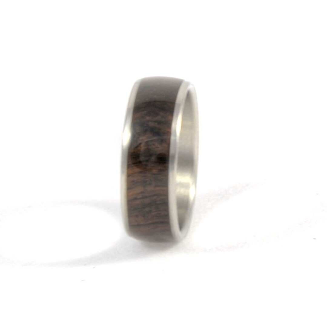 Wood Ring African Blackwood Wood Ring With Stainless Steel Core, Wood ...