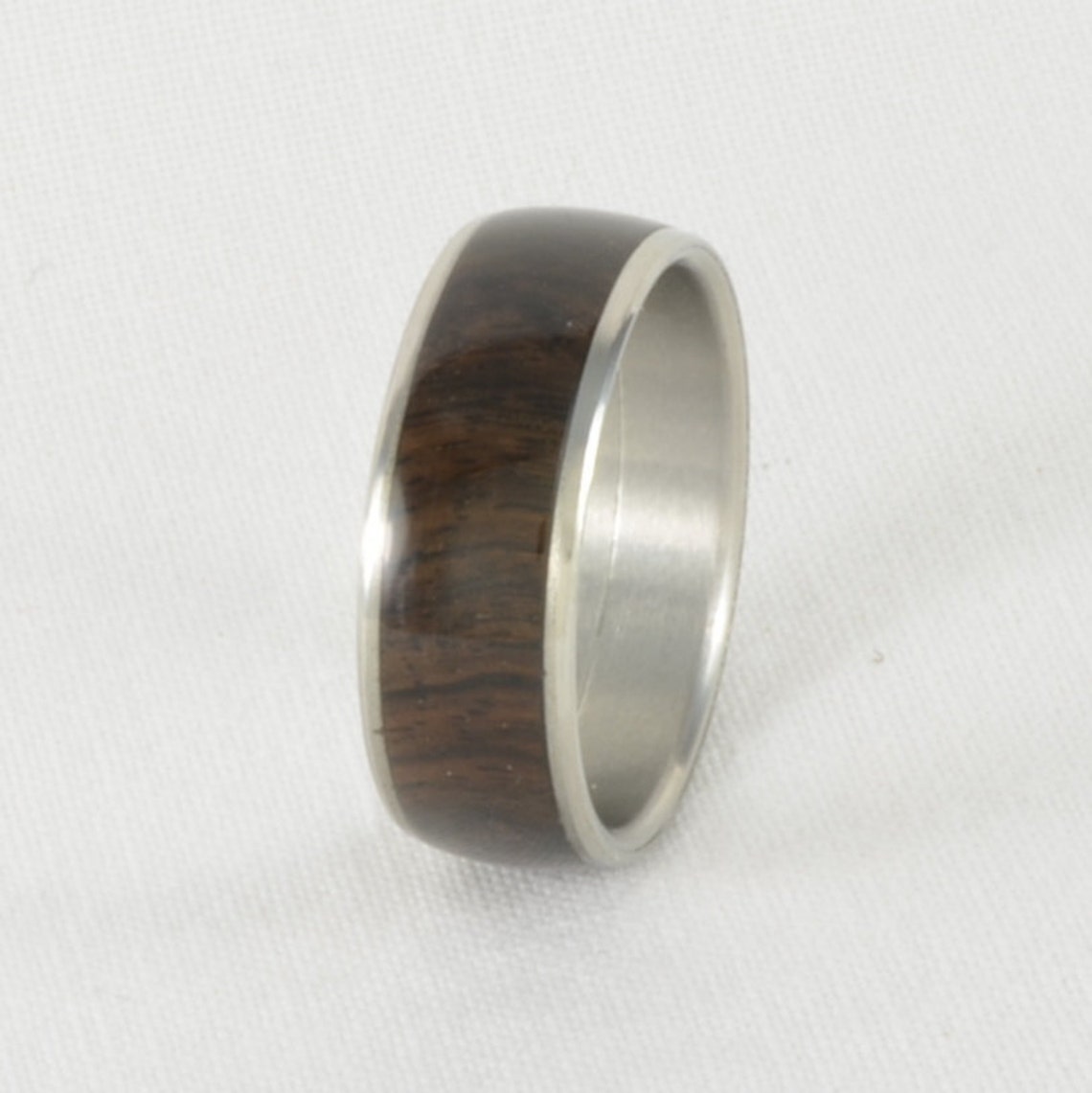 Wood Ring African Blackwood Wood Ring With Stainless Steel Core, Wood ...