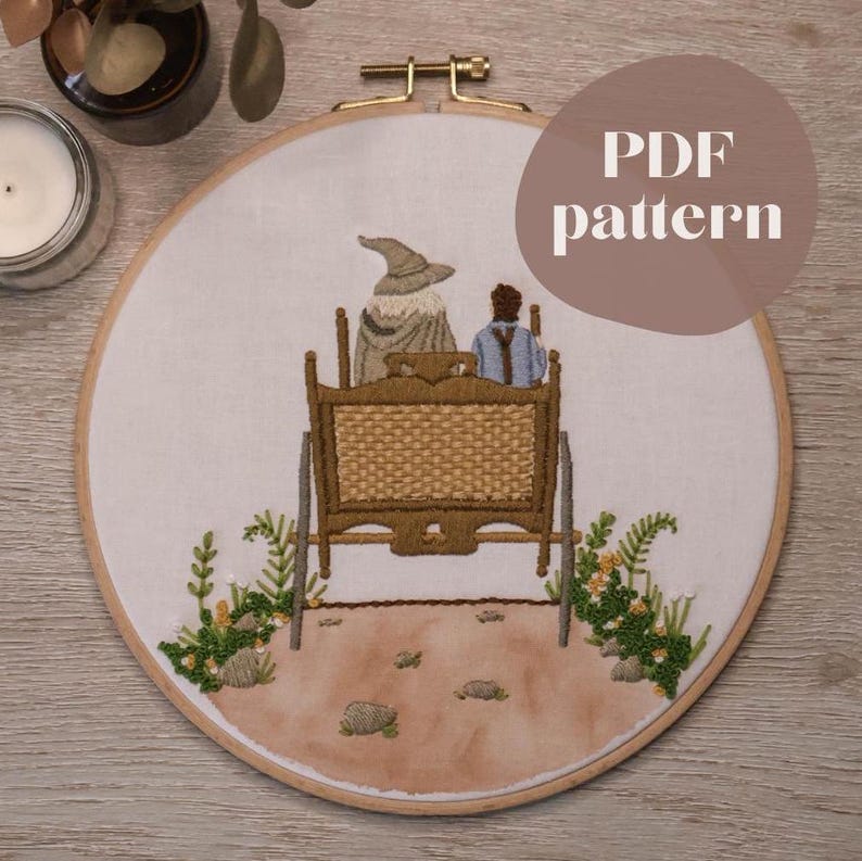 Gandalf and Frodo Embroidery Pattern – LOTR, Hobbit Cozy Stitching PDF ...