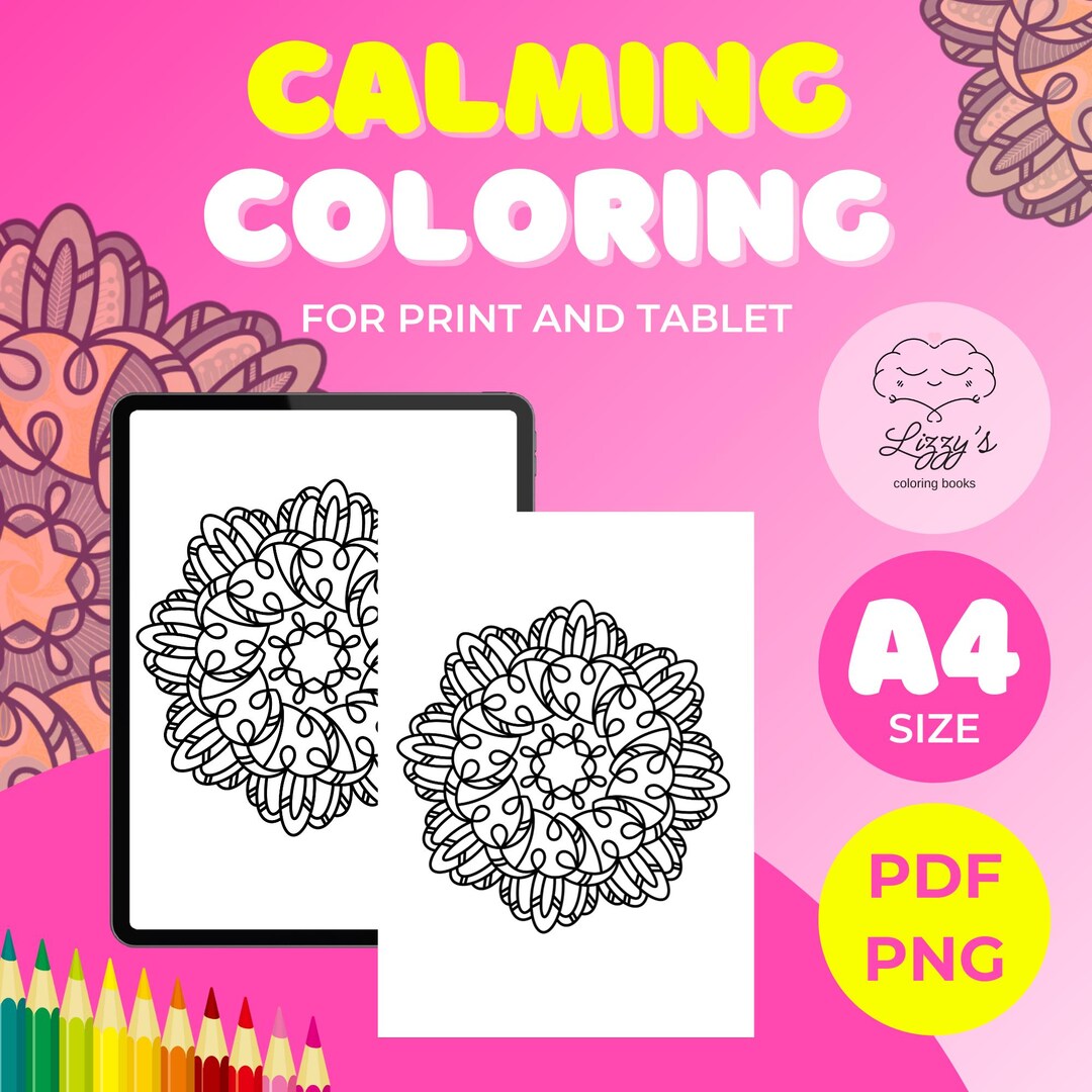 Abstract Coloring Page | Mindfulness Coloring | Procreate Coloring Page ...