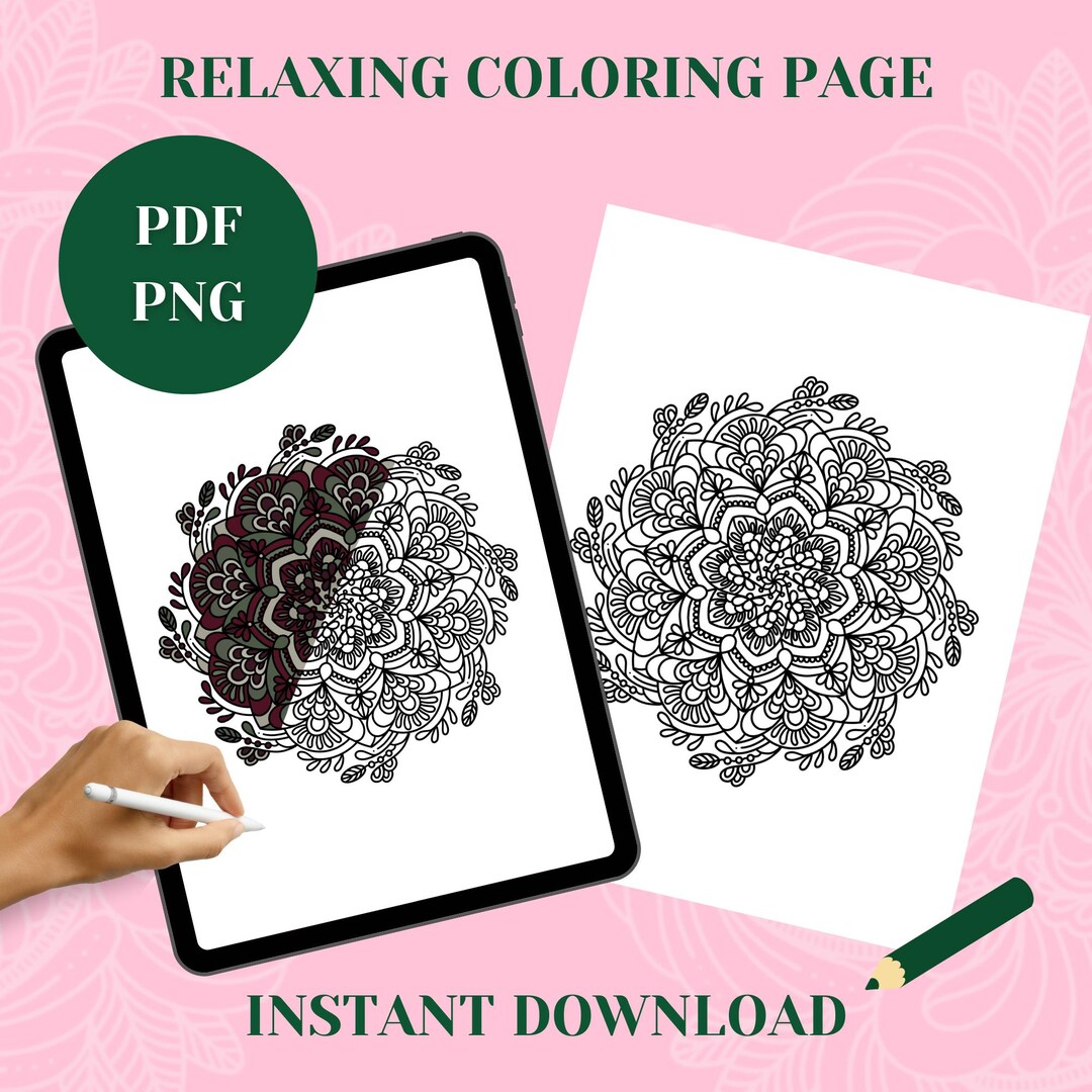 Procreate Coloring Page Printable Coloring Pages PNG PDF Ornaments ...