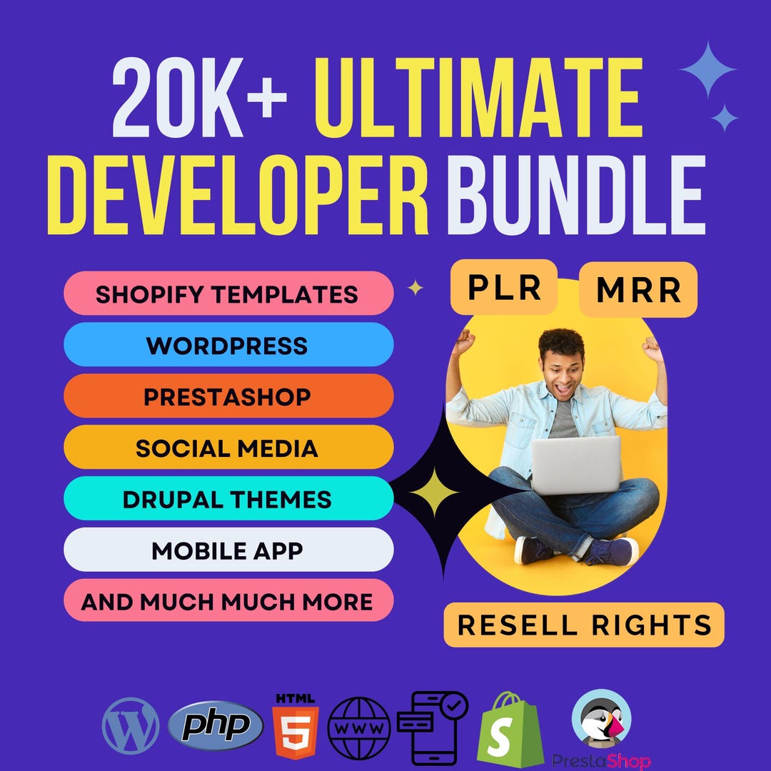 20K+ Developer Mega Bundle | Website Themes, Shopify, Wordpress, App ...