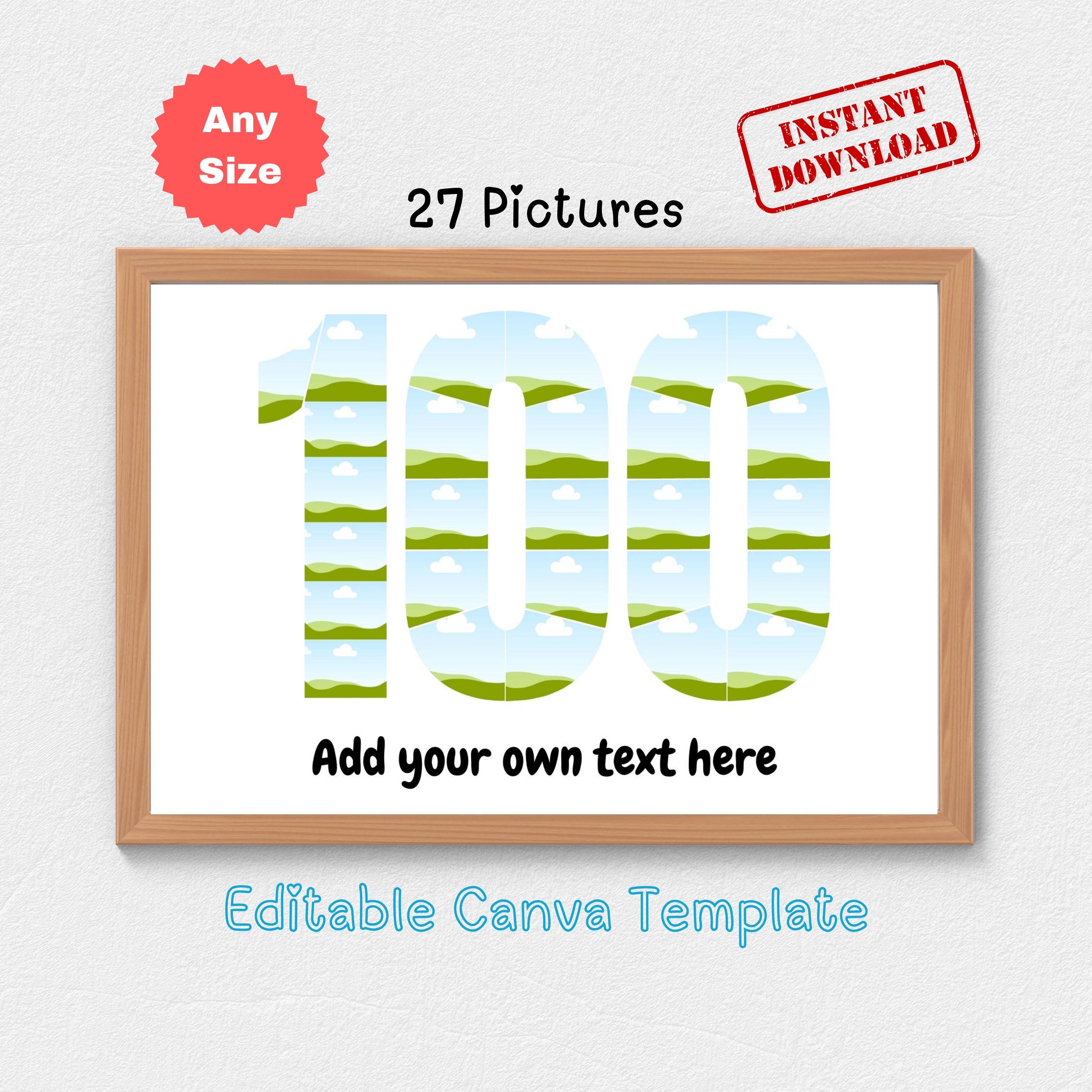 100th Birthday Photo Collage Template | Customizable Canva Design ...