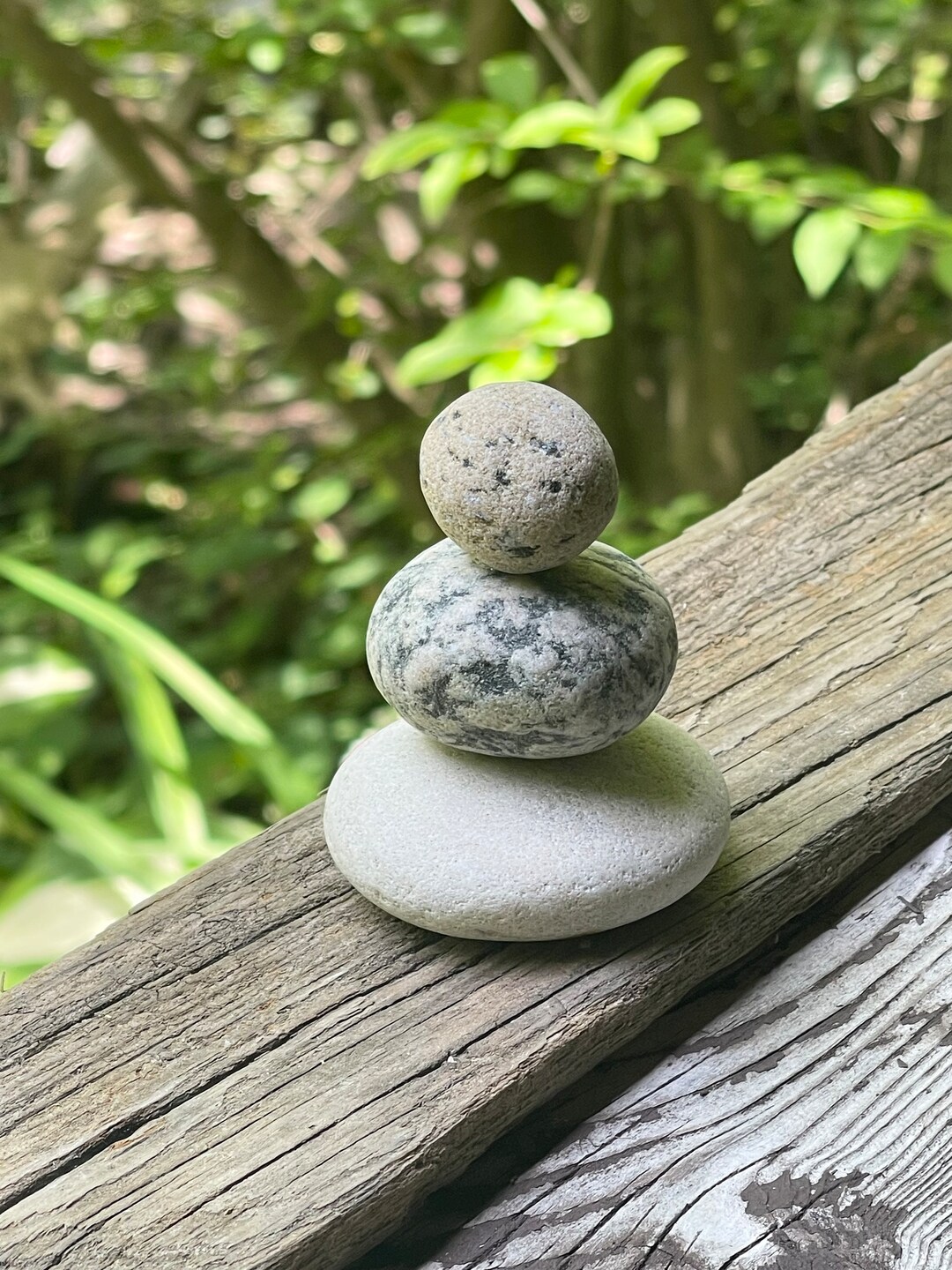 Small Balancing Stone Sculpture , Rock Cairn a Natural Mini Artwork ...