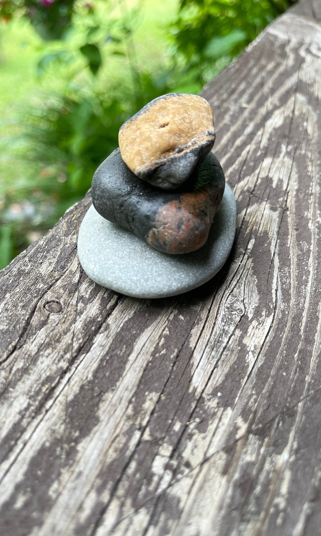 Natural Lake Stone Stack Cairn / Sculpture , Nature Made Father’s Day ...