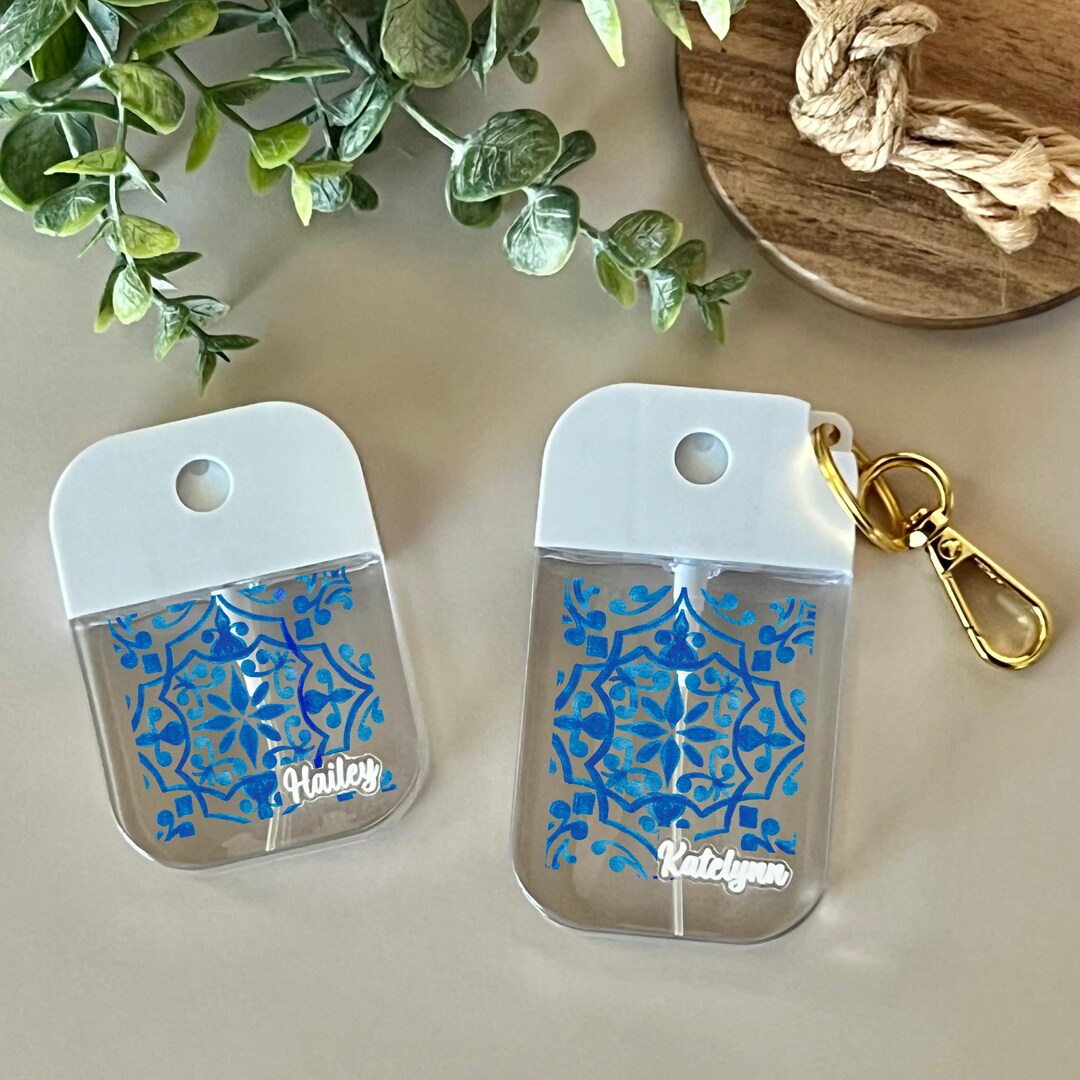 Personalized Delft Blue Pattern Refillable Empty Mist Spray Bottle With ...