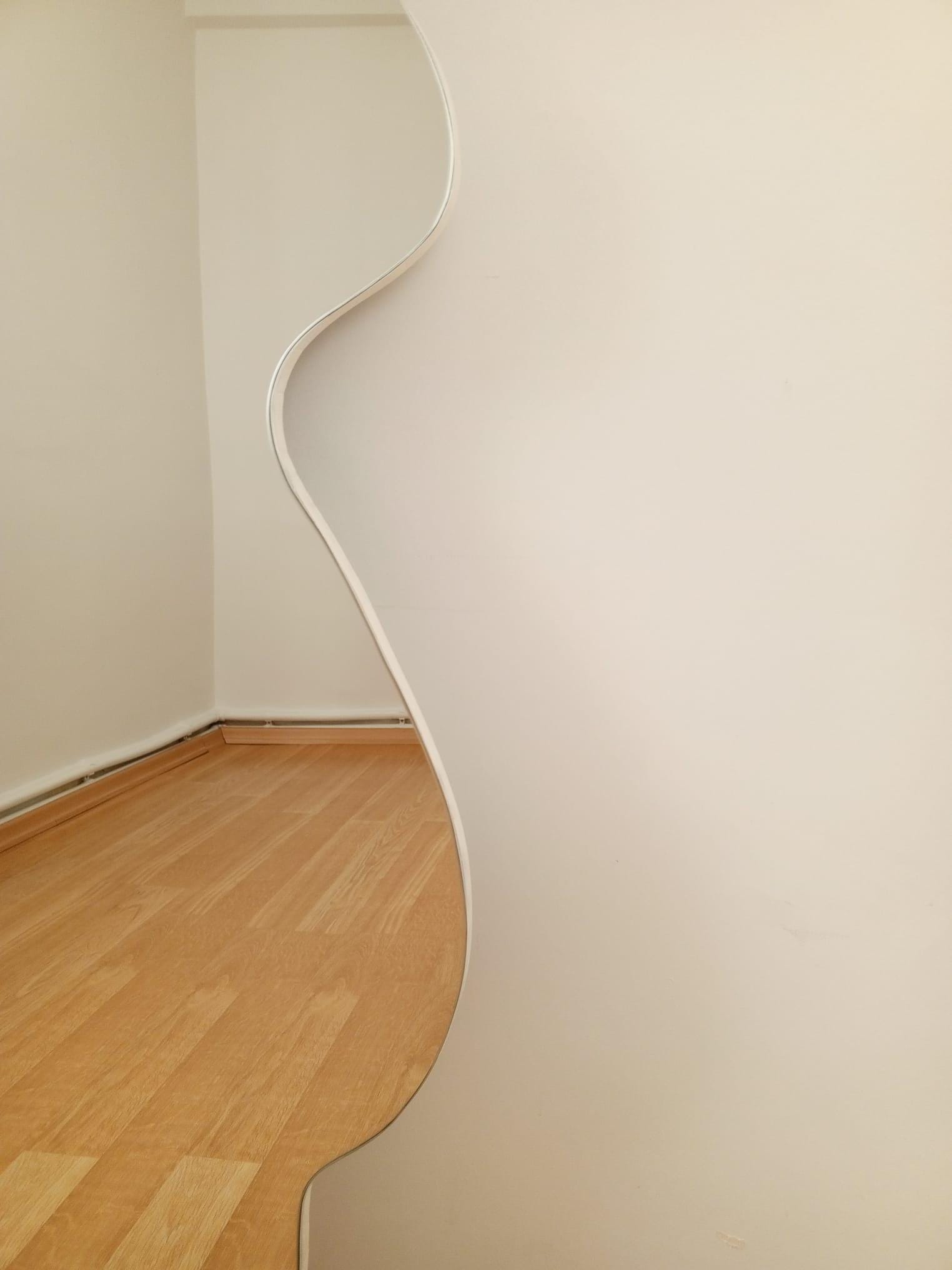 Organic Shaped Wall Mirror, Wavy Full Length Mirror, Asymmetrical ...