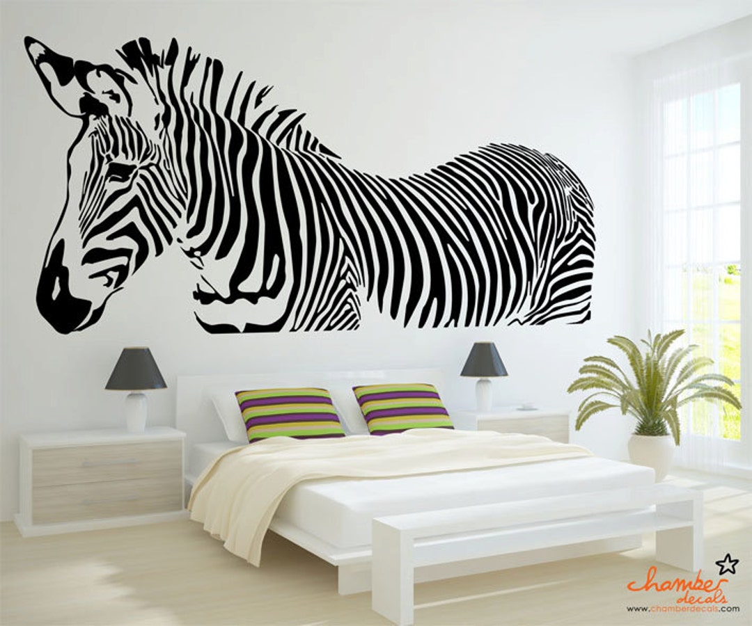 Zebra Wall Decal - Etsy