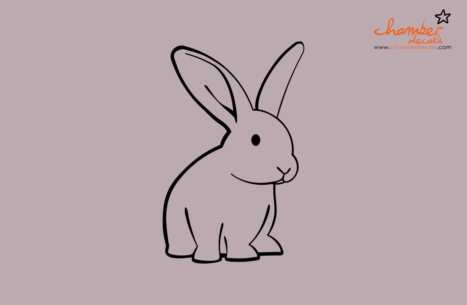 Cute Rabbit Wall Decal - Etsy