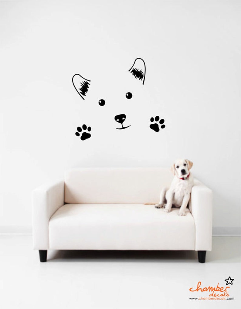 Cute Dog Wall Decal - Etsy