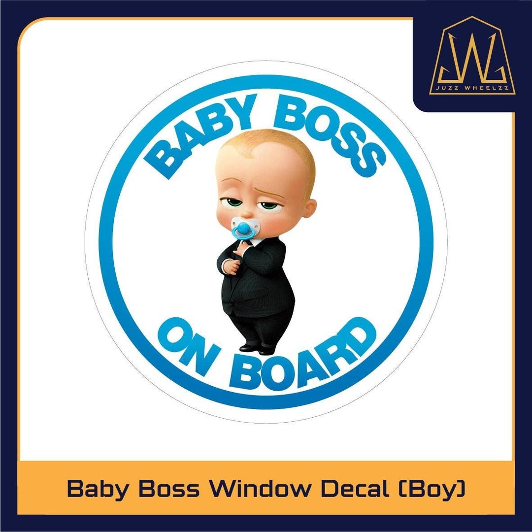 Baby Boss on Board Car Window Decal (boy) - Etsy