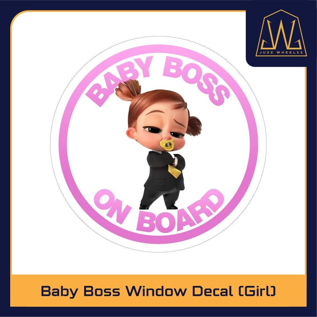 Baby Boss on Board Car Window Decal girl - Etsy