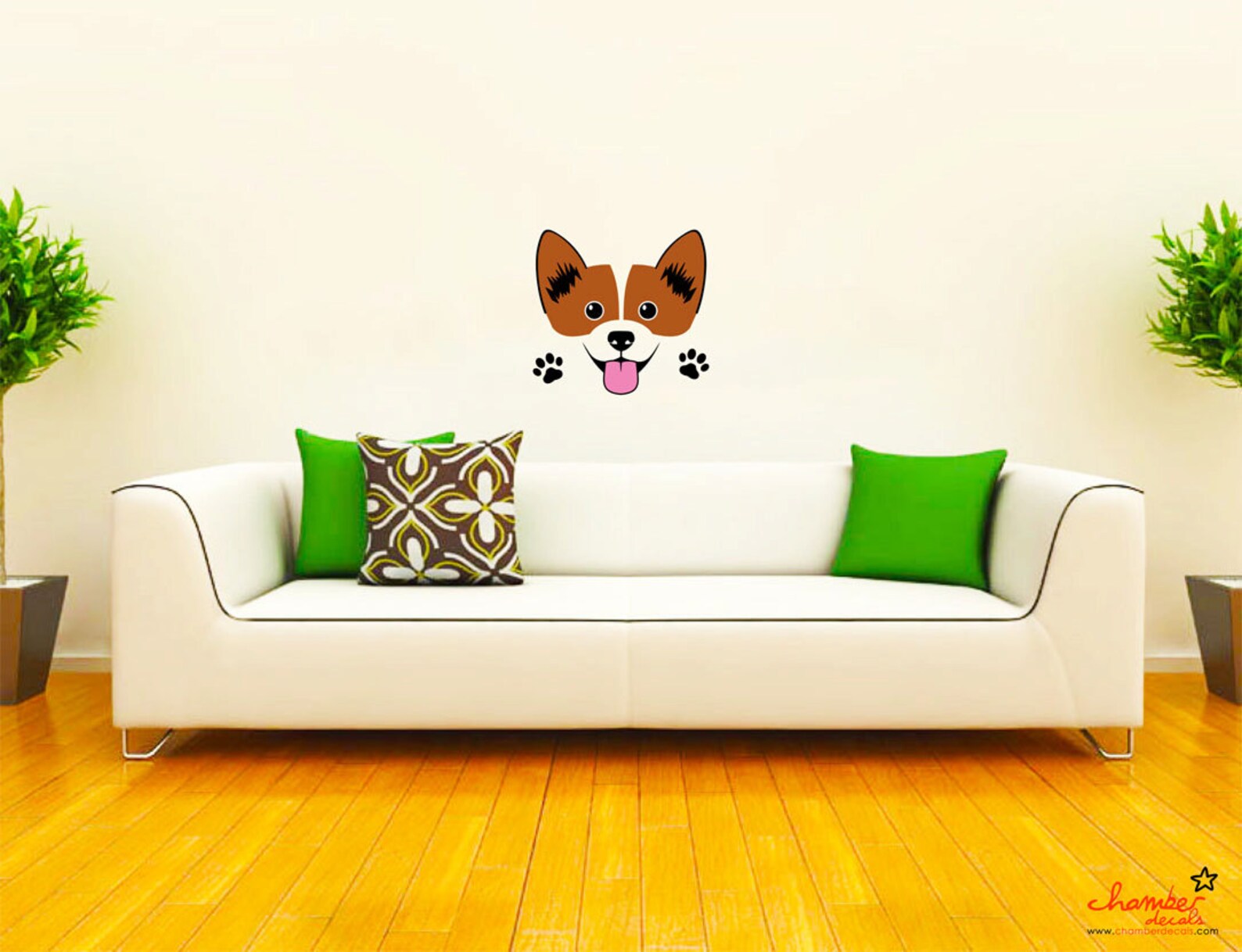 Cute Corgi Wall Decal - Etsy