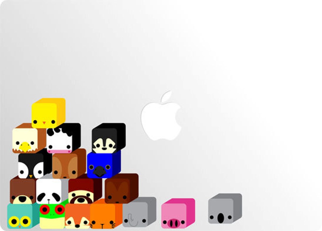 Cute Cube Animals Decal - Etsy