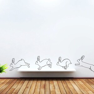 Rabbit Running Hopping Wall Decal - Etsy