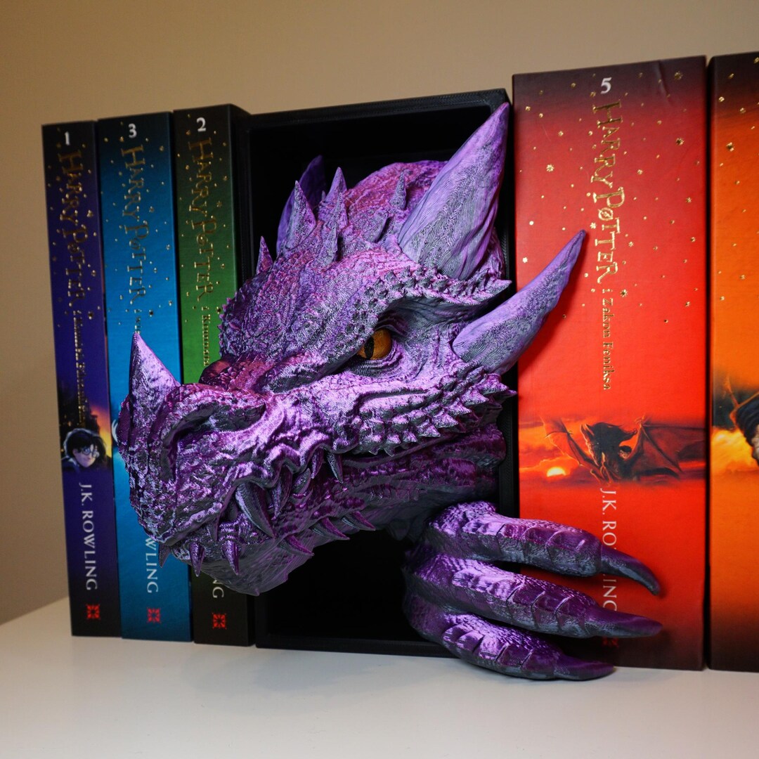 Dragon Book Nook | 3D Printed Insert | Dragon Head & Tail | Fantasy ...