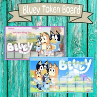Bluey Token Board for Kids | Printable Behavior Chart With 8 Tokens ...