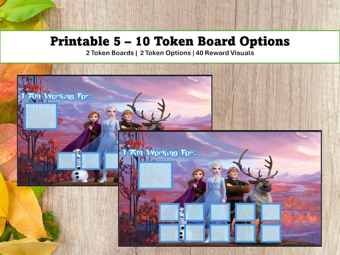 Frozen Token Board Bundle| 5 & 10 Tokens, Visuals, BCBA, RBT, Special ...